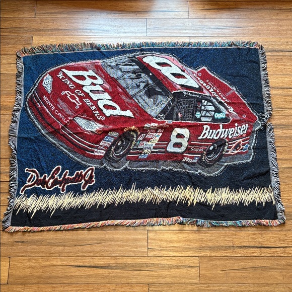 Bedding | Dale Earnhardt Jr Budweiser Throw Blanket 57x43 King Of Beers ...